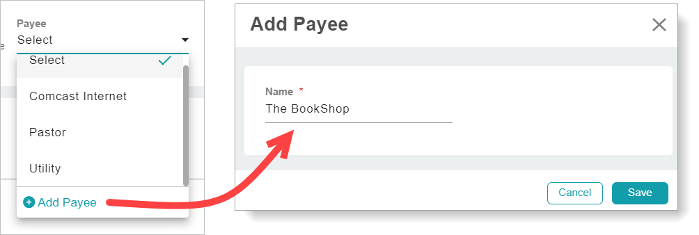 Manage Payees – Chmeetings