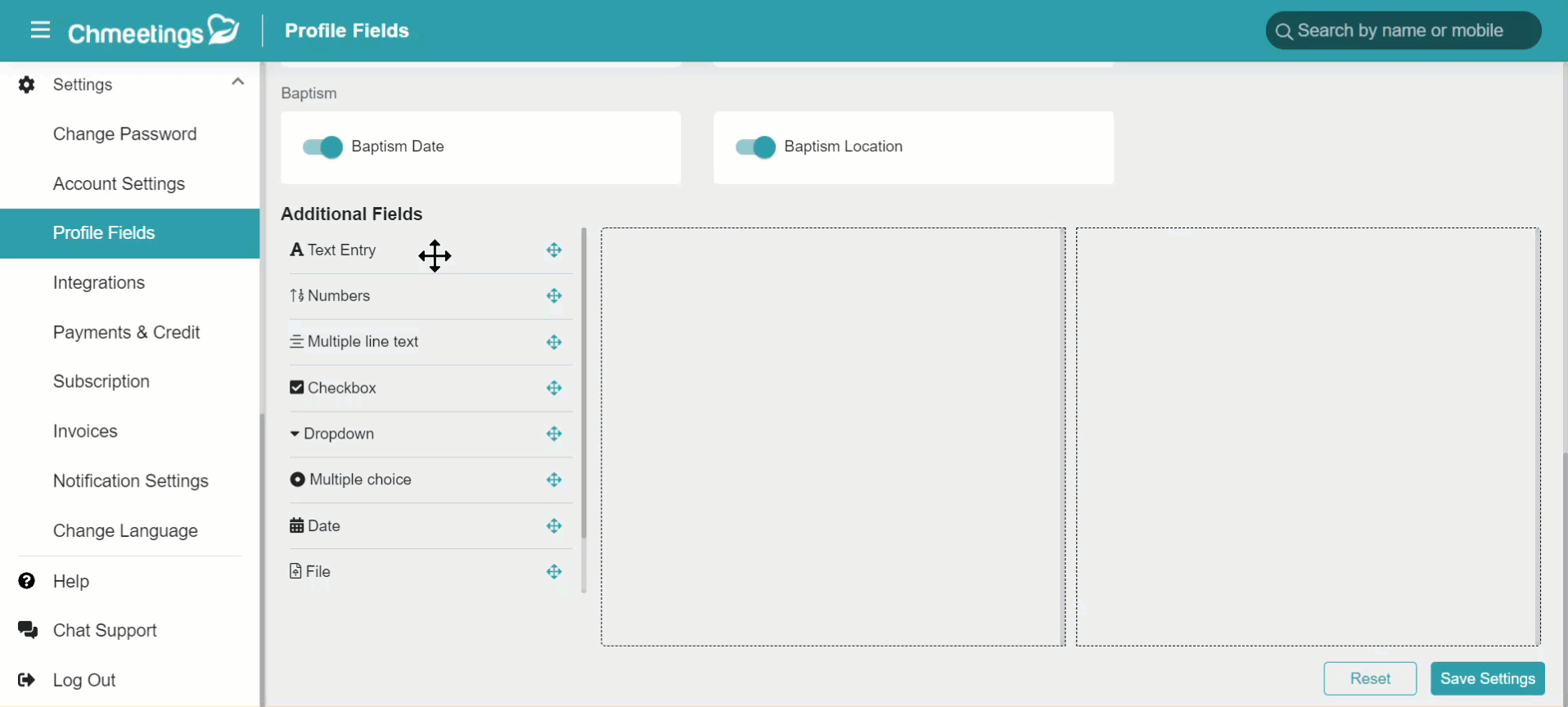 Add and manage custom profile fields – Chmeetings
