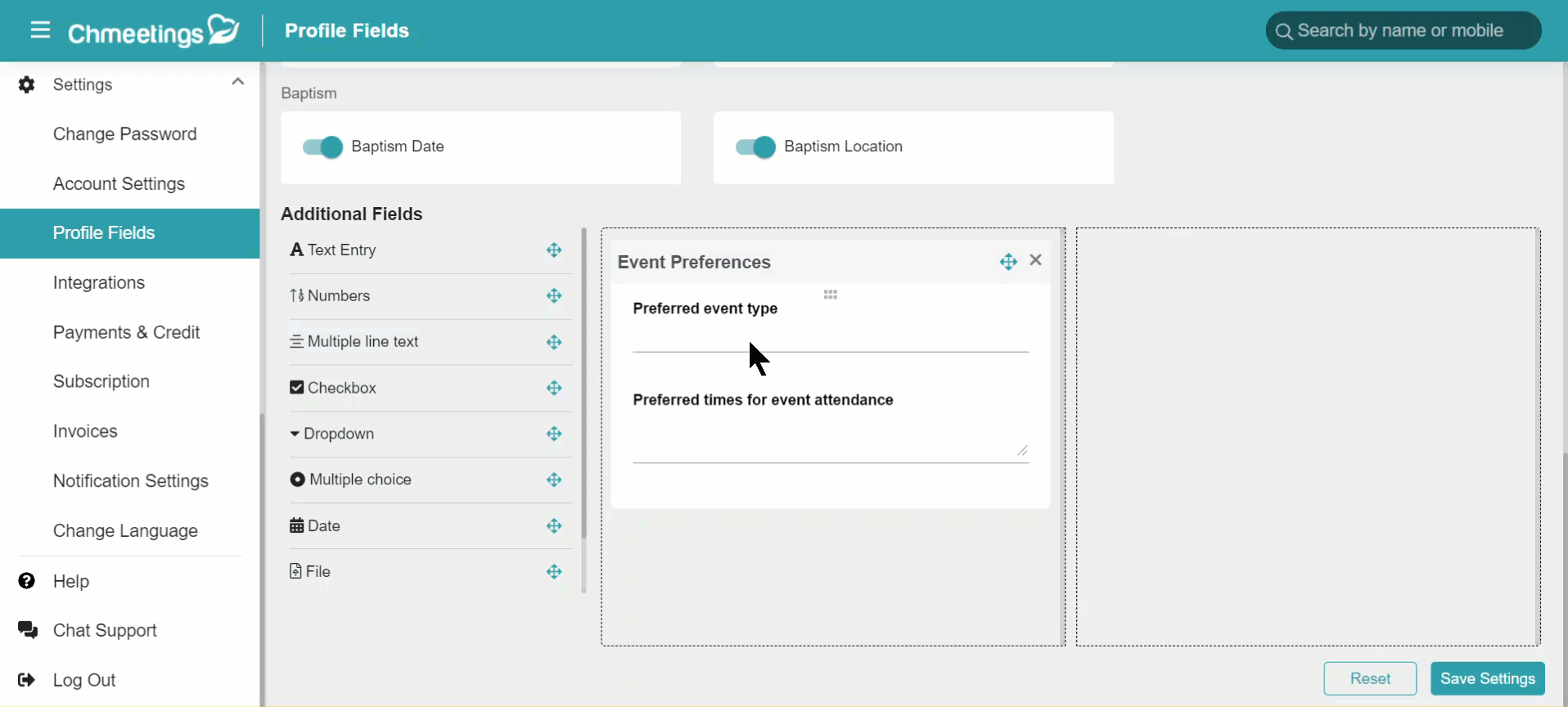 Add and manage custom profile fields – Chmeetings Add and manage custom profile fields – Chmeetings