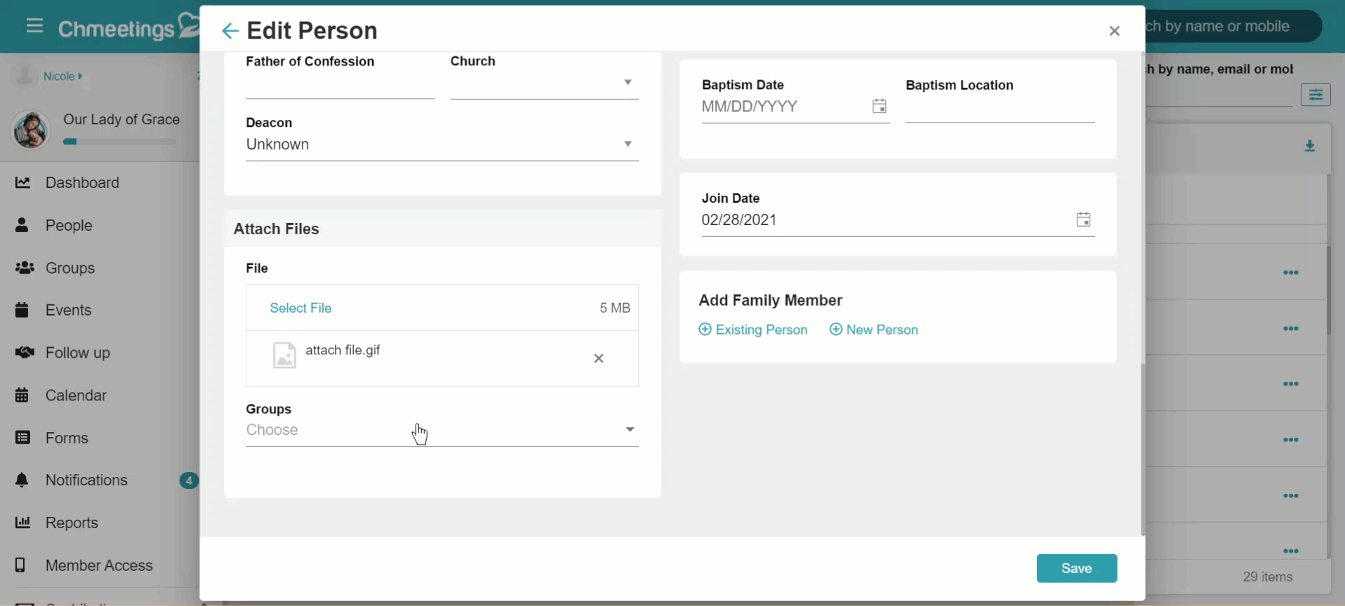 Add and manage custom profile fields – Chmeetings
