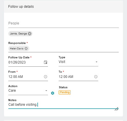 Working with follow ups – Chmeetings
